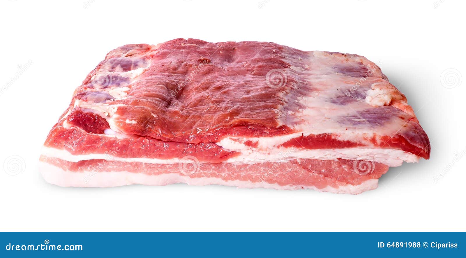 In front big piece bacon stock photo. Image of isolated - 64891988