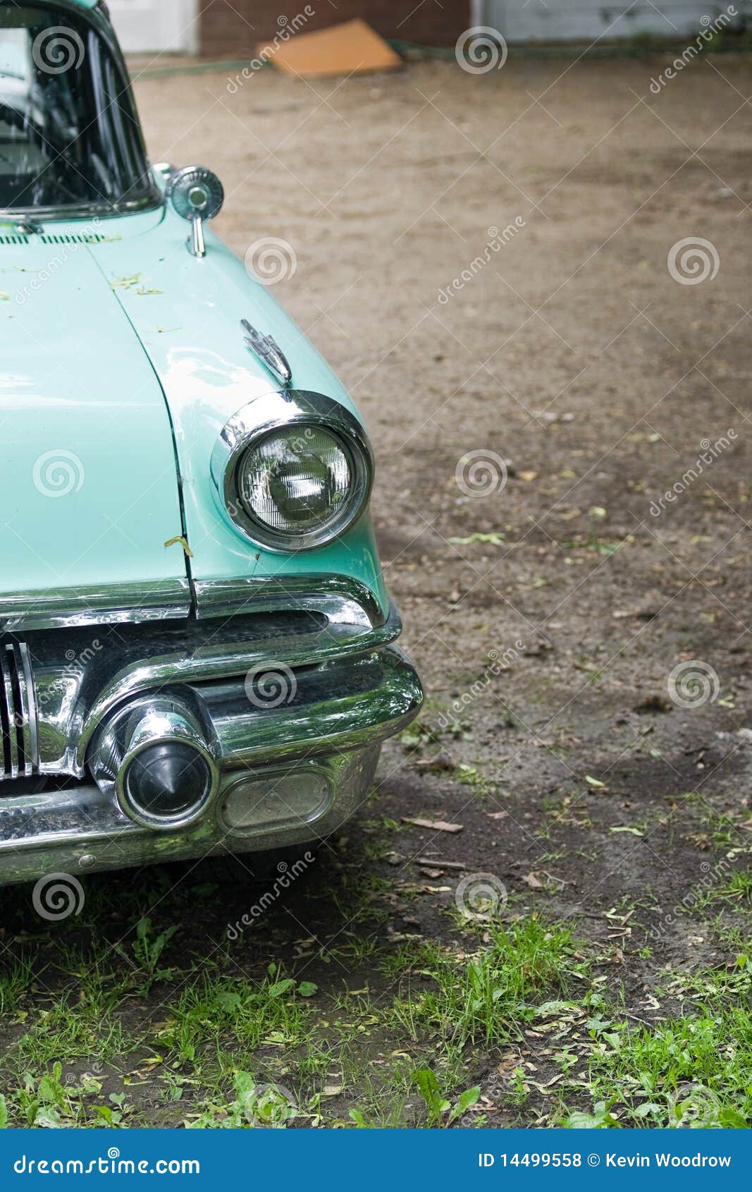 Front of a Blue Classic Car Stock Photo - Image of daytime, outside ...