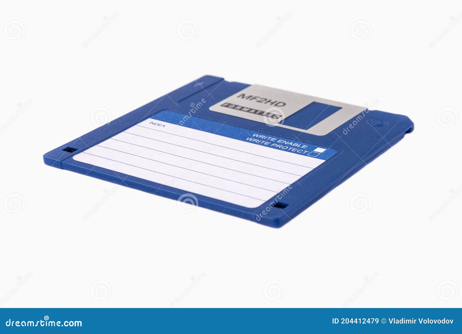 The Front of an Blue Floppy Disk, Isolated on a White Background Stock ...