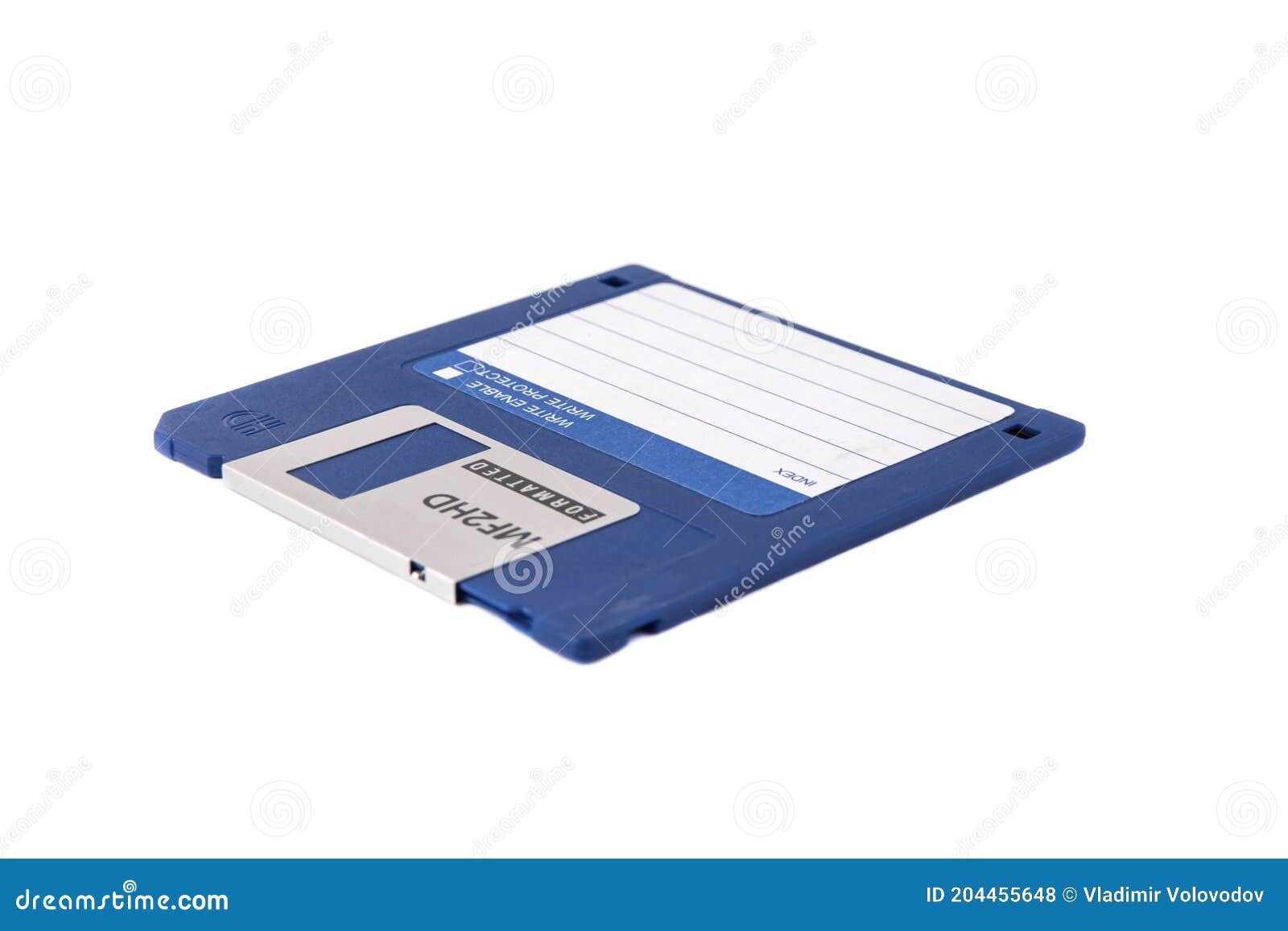 The Front of an Blue Floppy Disk, Isolated on a White Background Stock ...