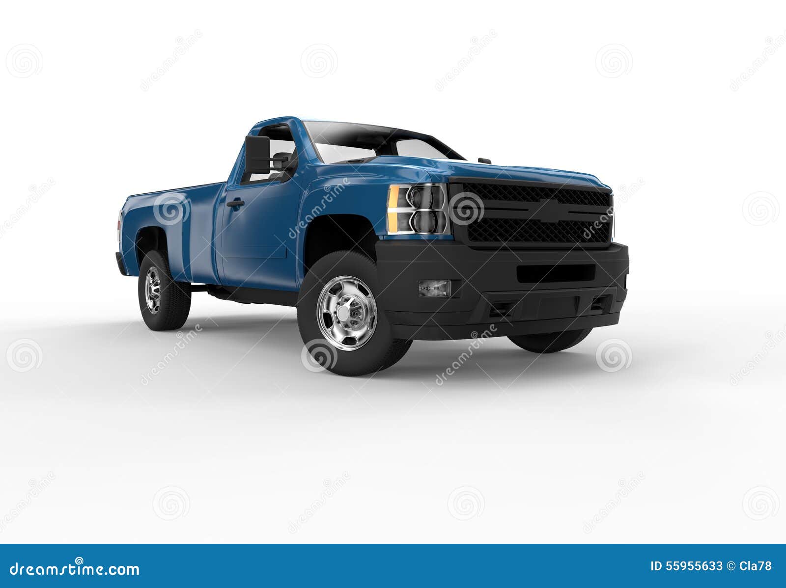 Front of a Blue Pick Up Truck Stock Illustration - Illustration of ...