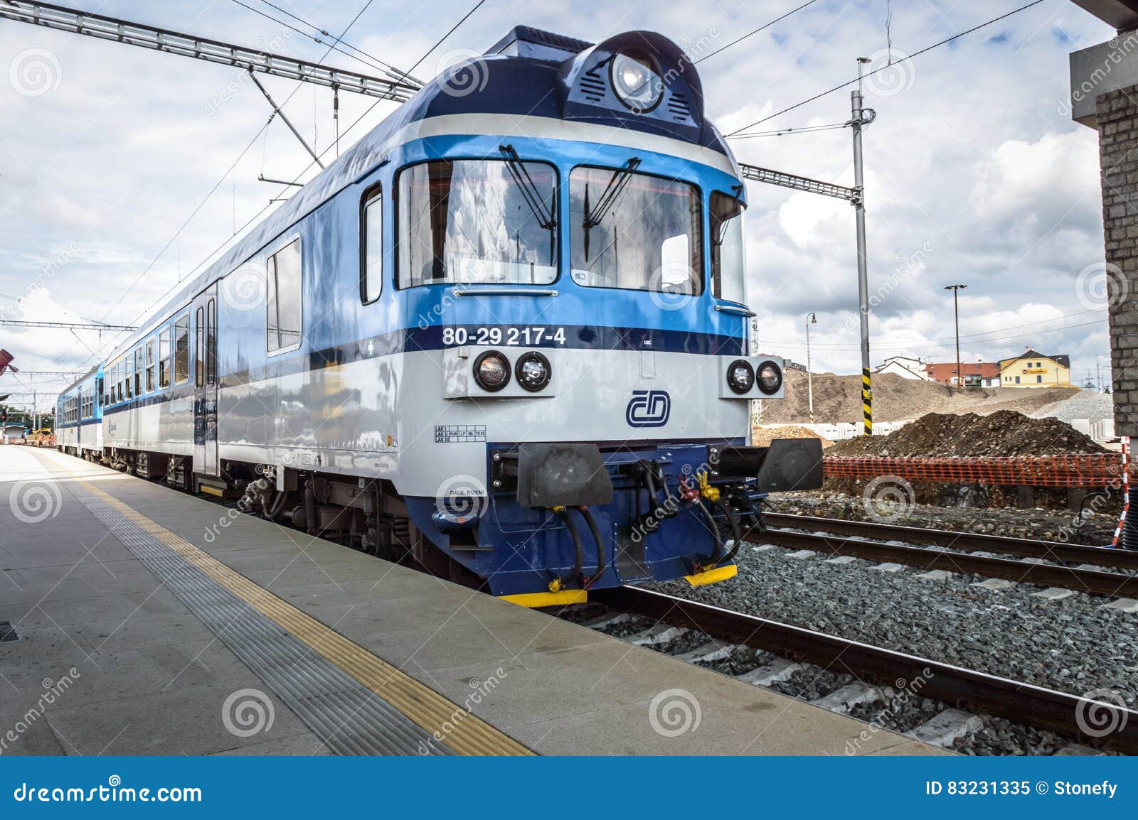 Front of a Blue Train Shot from a Platform Editorial Image - Image of ...