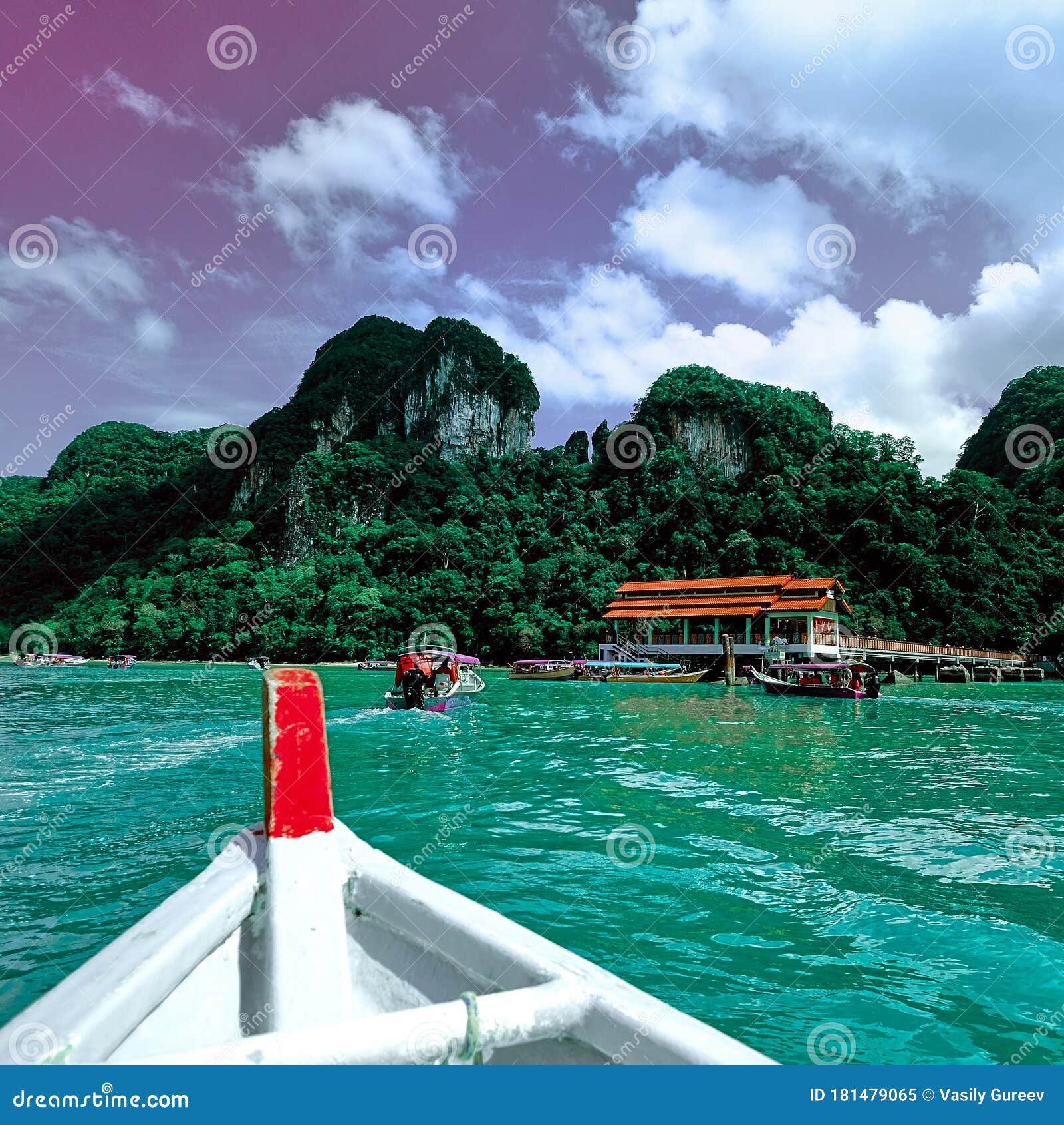 Front of Boats Running in the Sea Stock Image - Image of nature, energy ...