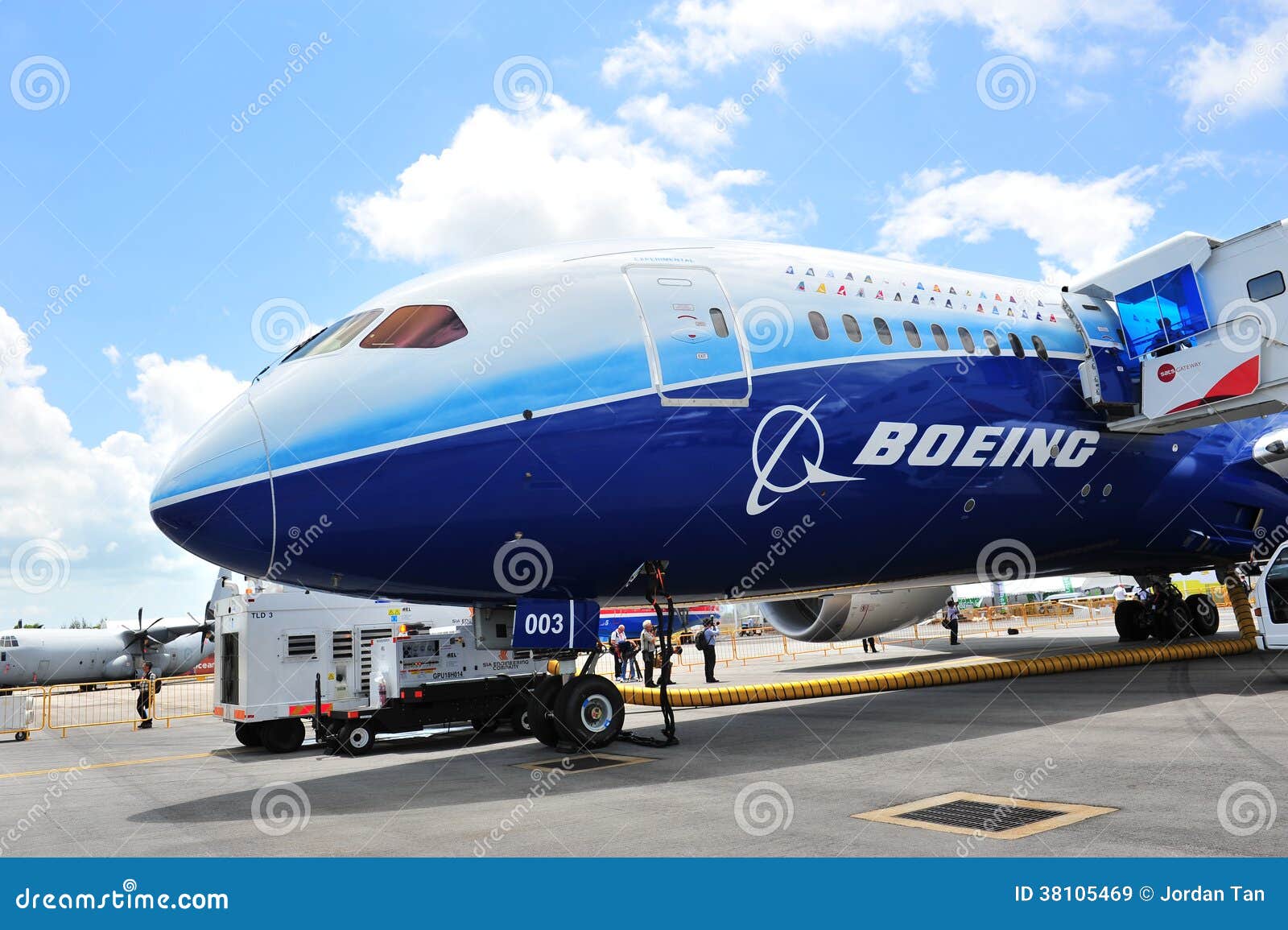 Front of Boeing 787 Dreamliner at Singapore Airshow 2012 Editorial ...