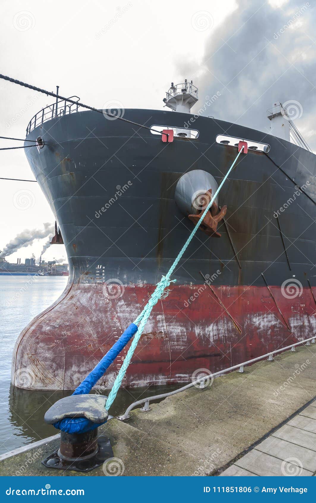 Front and Bow of a Bull Carrier Stock Photo - Image of international ...