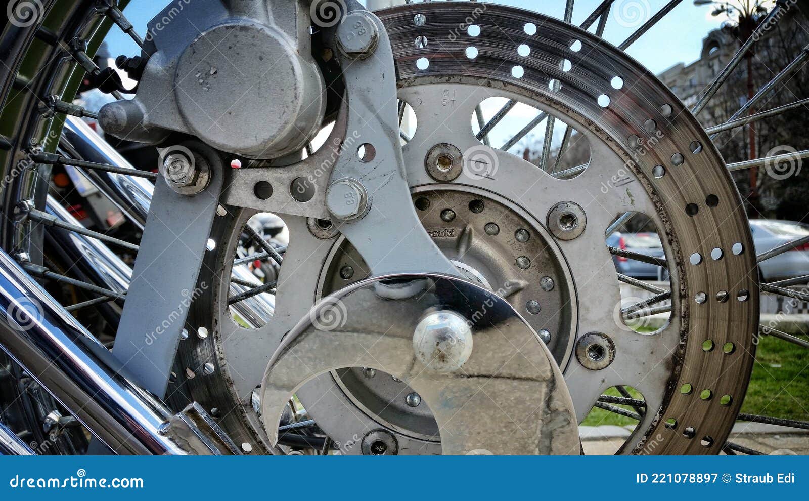 Front braking system stock image. Image of engine, front - 221078897