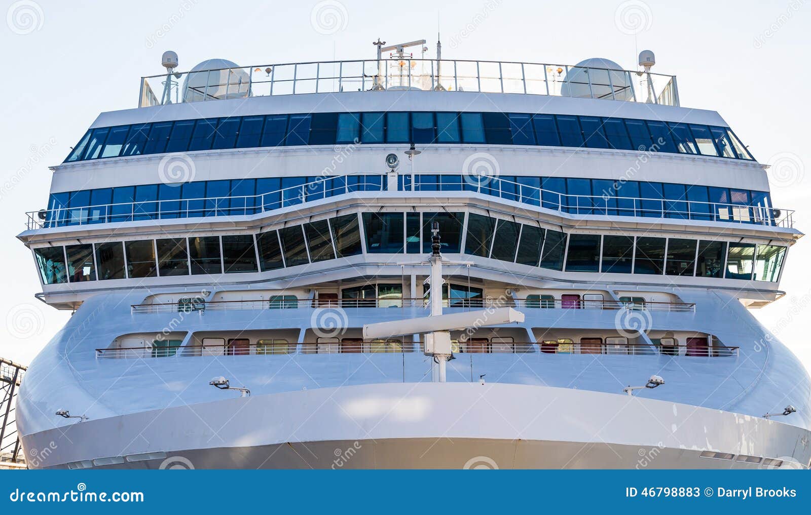 Front and Bridge of Massive Cruise Ship Stock Image - Image of vessel ...