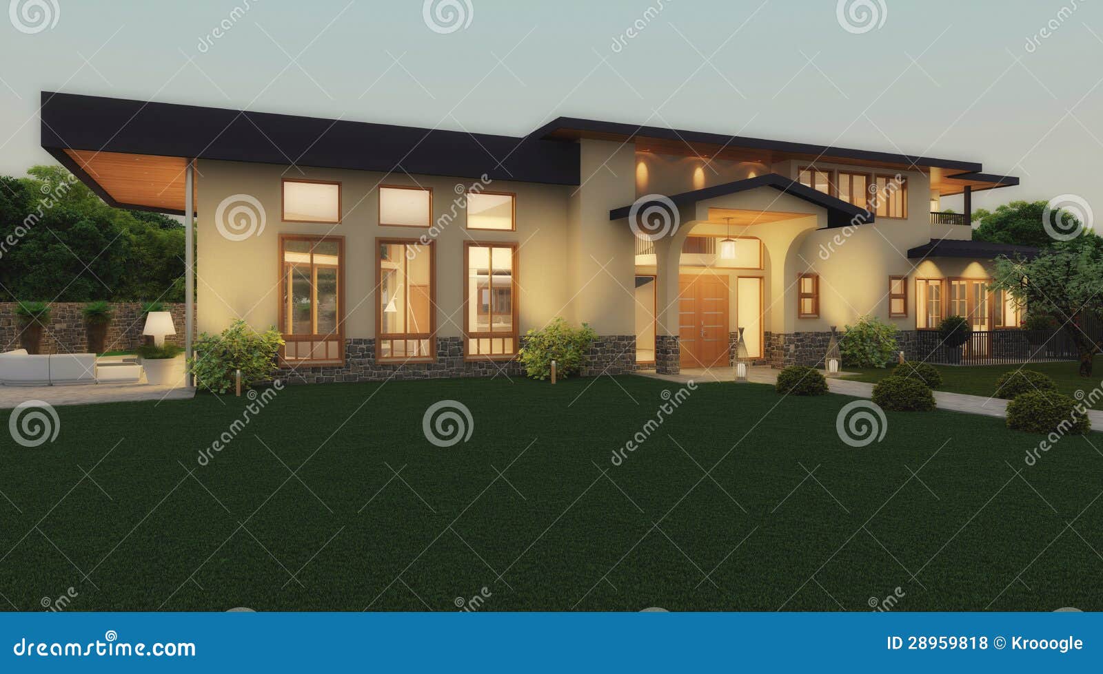 Front of the building stock photo. Image of house, american - 28959818
