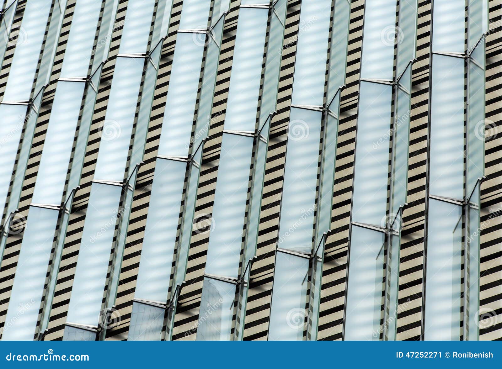 Front of a Building with Symmetrical Glass Covers Stock Image - Image ...