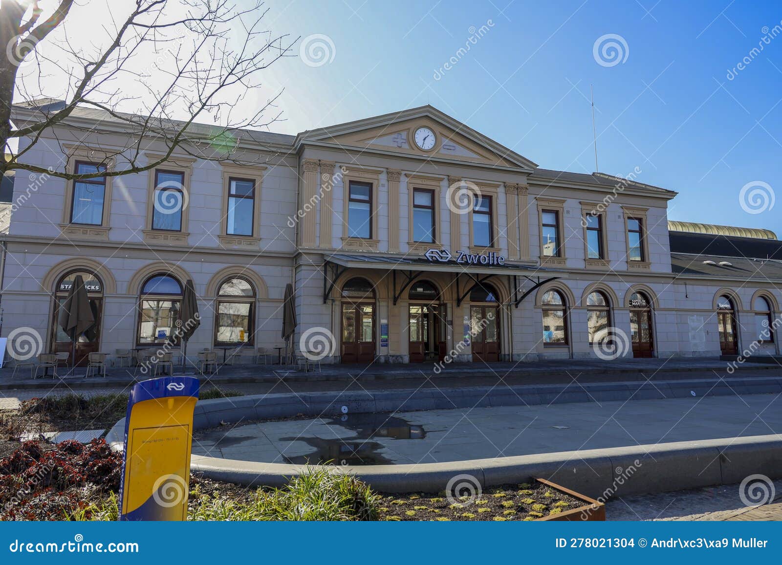 Front Building of Train Station Zwolle after Renovation Editorial Stock ...