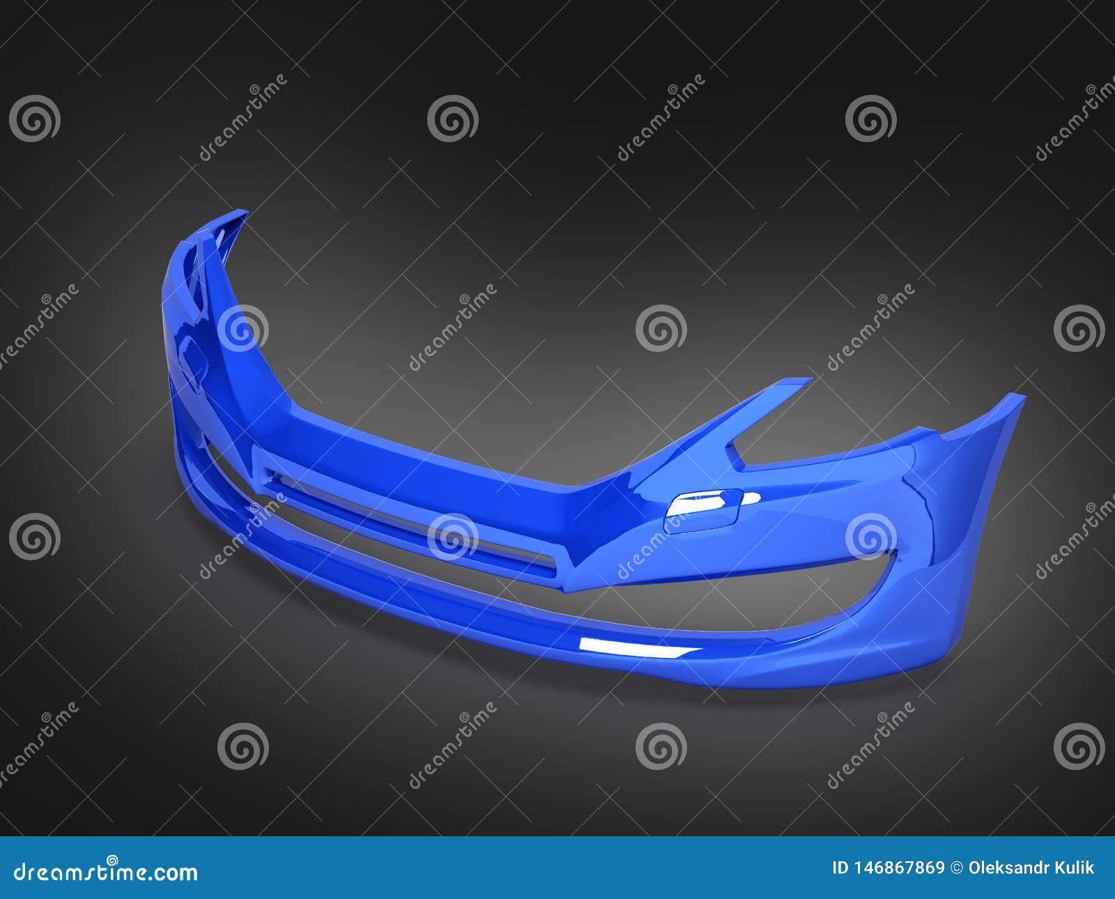 Front Bumper of the Car on Black Gradient Background 3d Stock ...