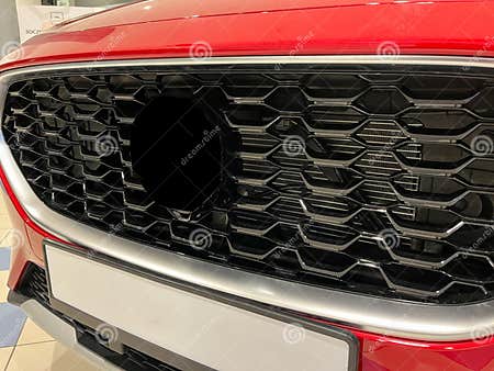 Front Bumper of a Car. Car Radiator Grill Stock Photo - Image of modern ...