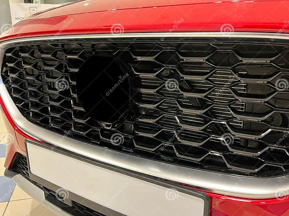 Front Bumper of a Car. Car Radiator Grill Stock Photo - Image of modern ...