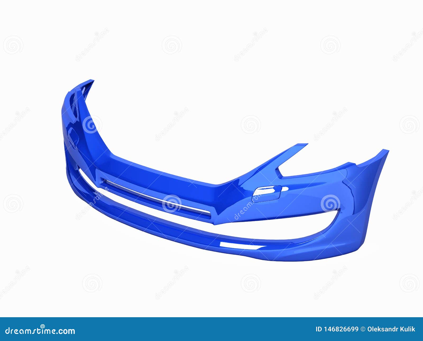 Front Bumper of the Car without Shadow on White Background 3d Stock ...