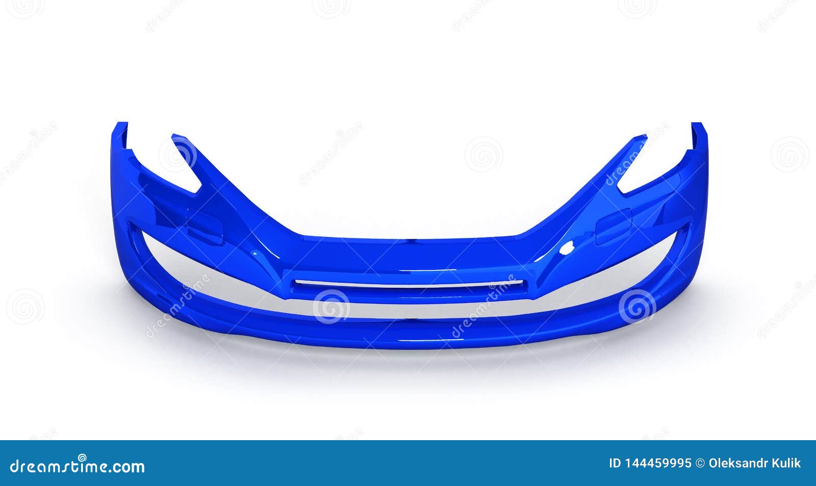 Front Bumper of the Car on a White Background 3d Stock Illustration ...