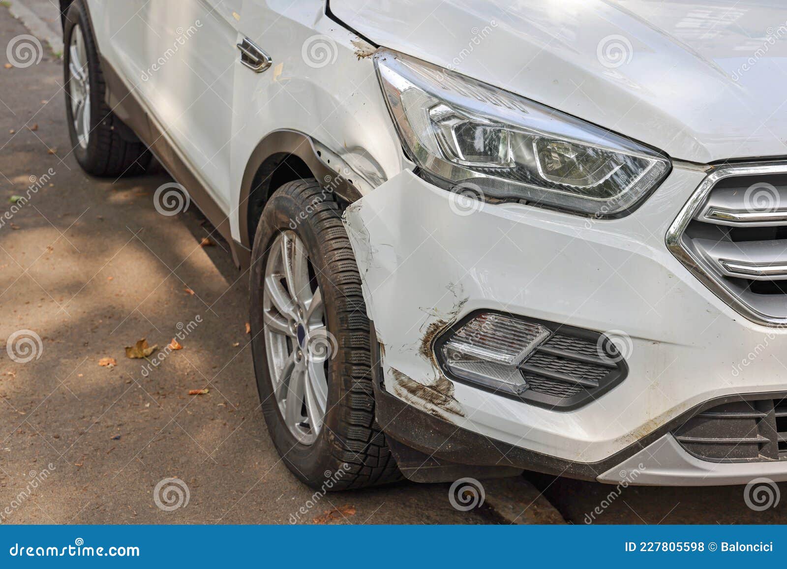 Front Bumper Damage stock photo. Image of transportation - 227805598