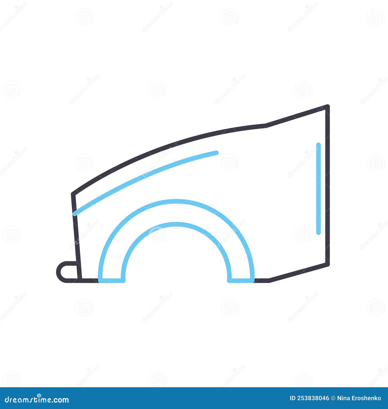 Front Bumper Line Icon, Outline Symbol, Vector Illustration, Concept ...