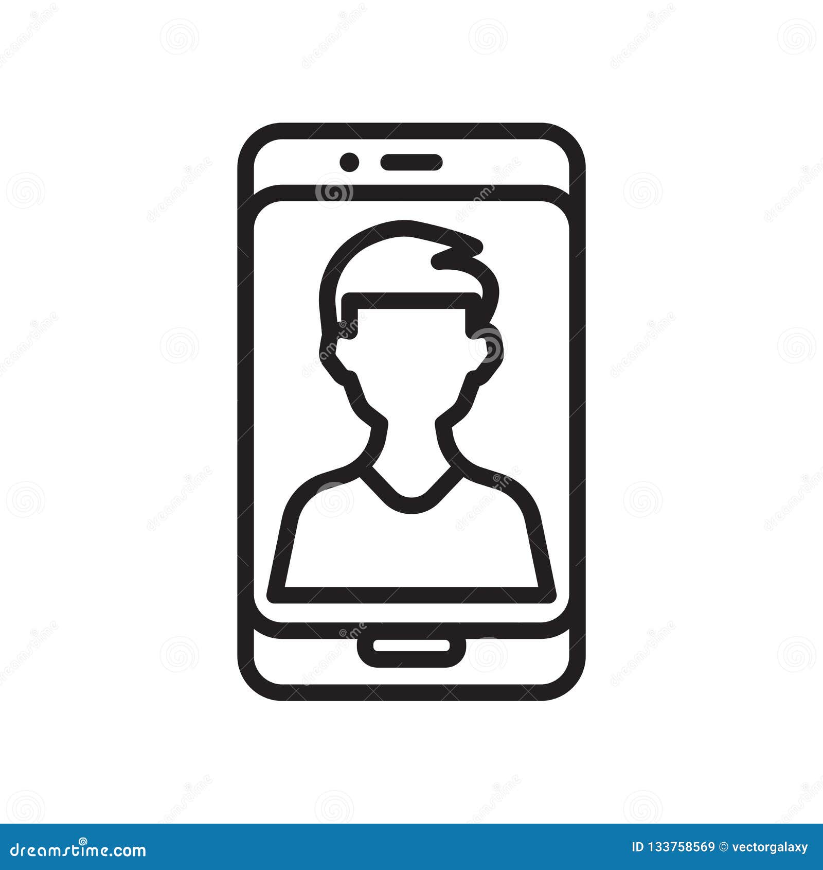 Front Camera Icon Vector Isolated on White Background, Front Cam Stock ...