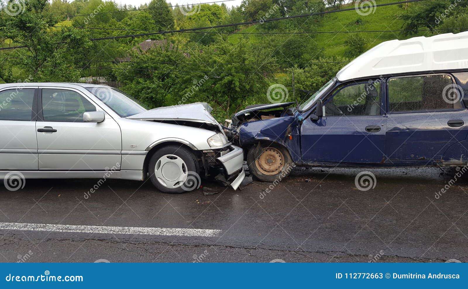 Front car accident stock image. Image of loss, repair - 112772663