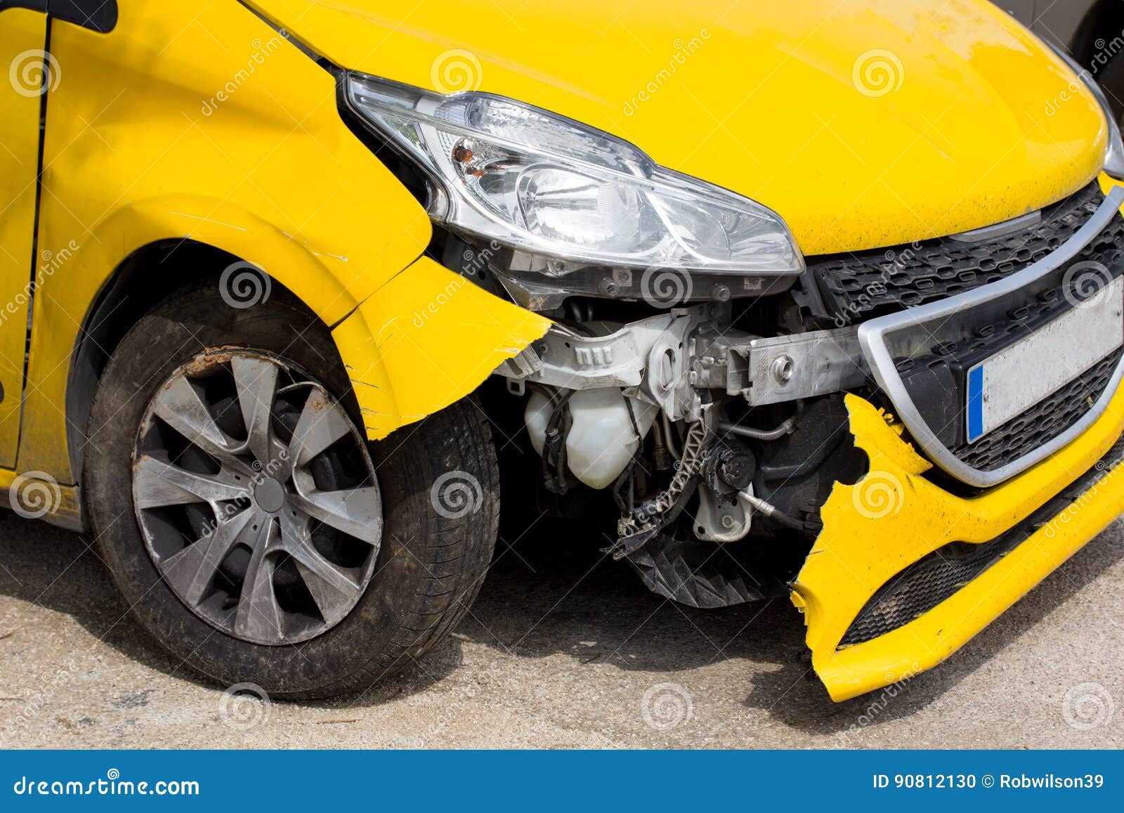 Front Car Damage after Accident Stock Photo - Image of wreck, dent ...