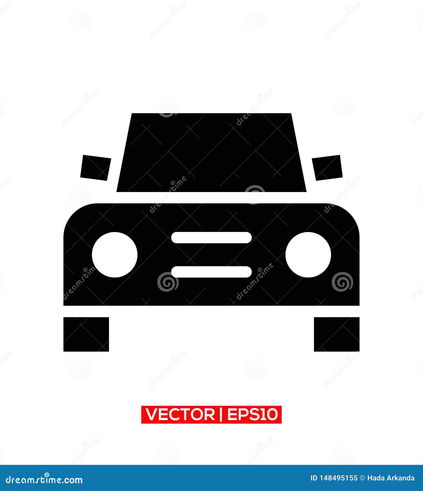 Front Car Icon Vector Logo Symbol or Illustration Stock Vector ...