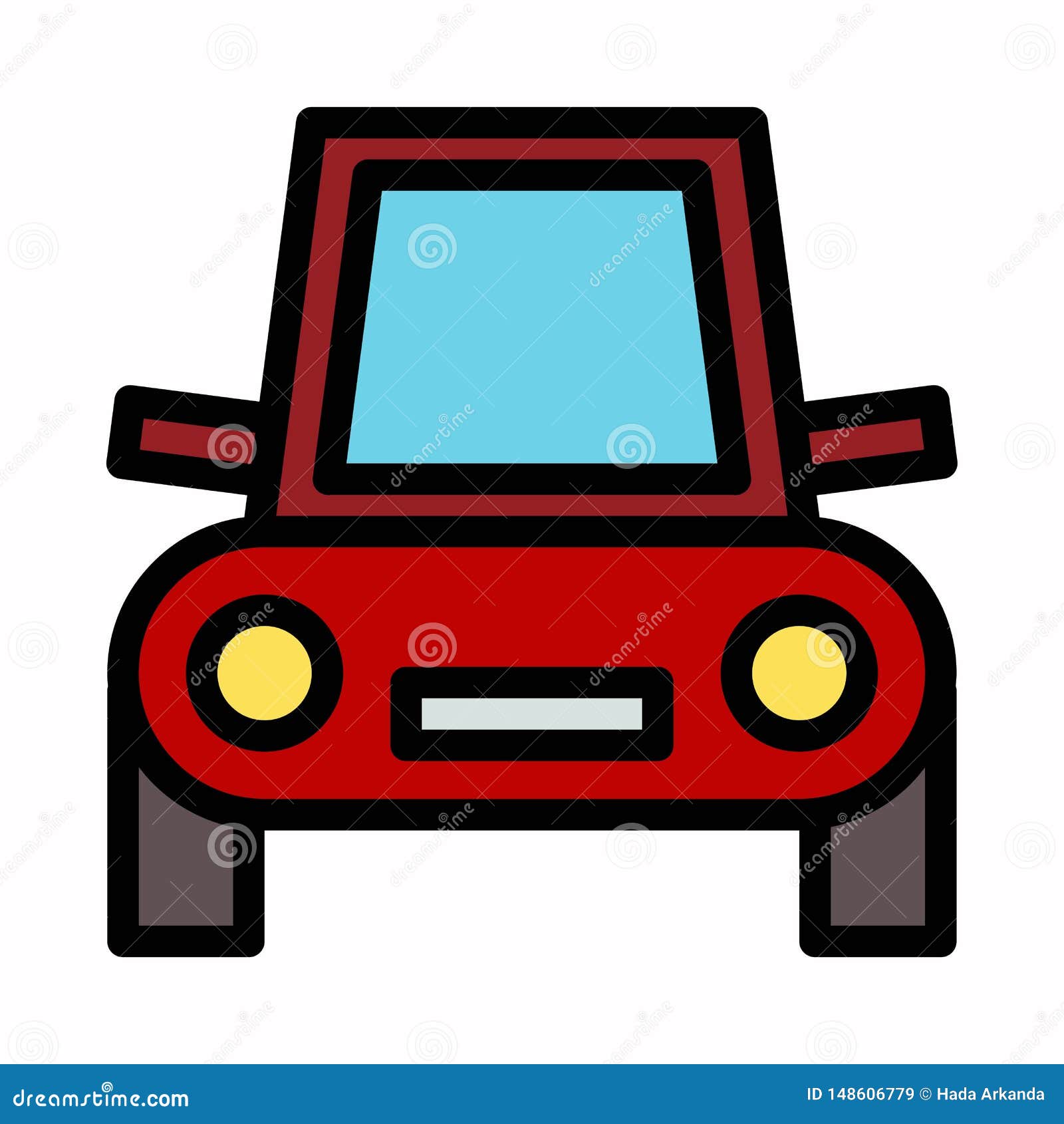 Front Car Icon Vector Logo Symbol or Illustration Stock Illustration ...