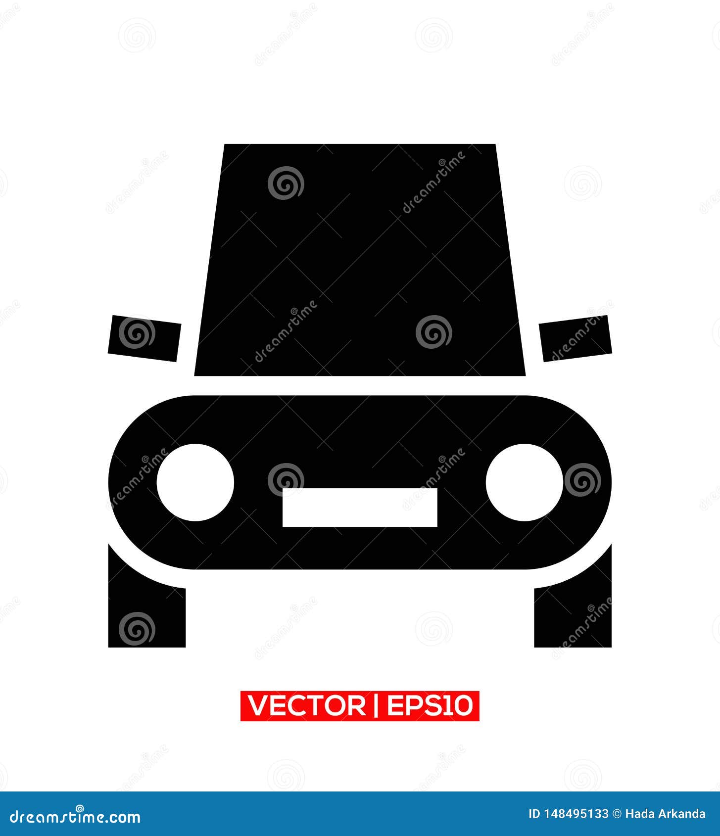 Front Car Icon Vector Logo Symbol or Illustration Stock Vector ...