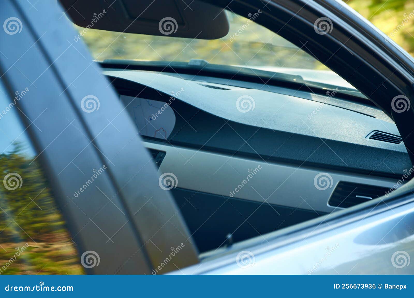 Front car interior stock photo. Image of concept, peek - 256673936