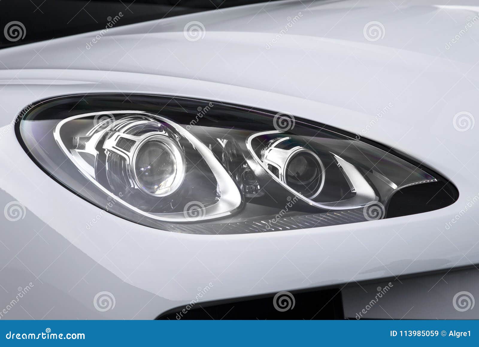 Front car light stock image. Image of fast, luxury, closeup - 113985059