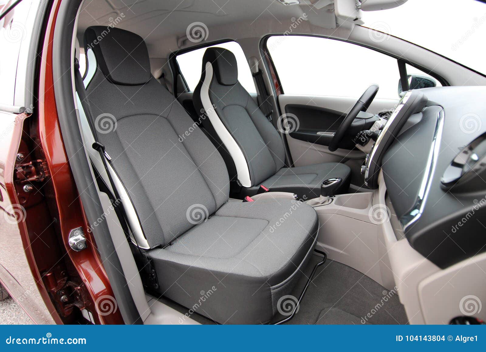 Front car seats stock photo. Image of light, cabin, black - 104143804