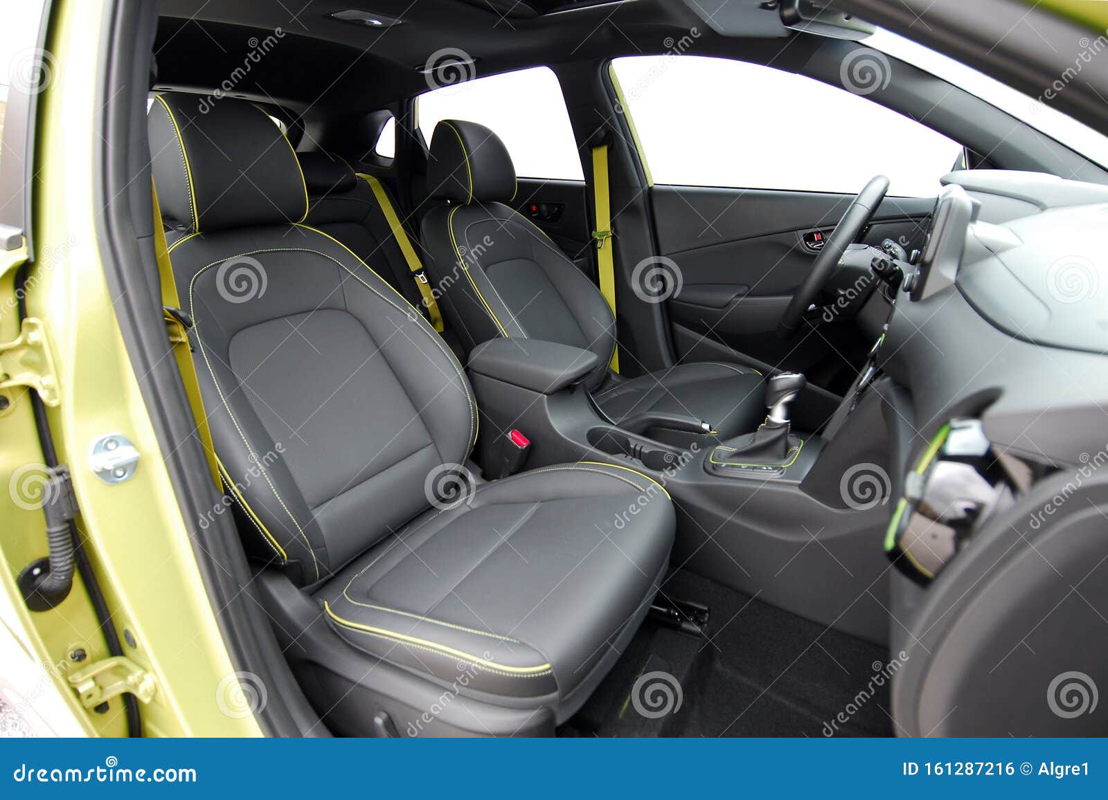 Front car seats stock photo. Image of modern, design - 161287216