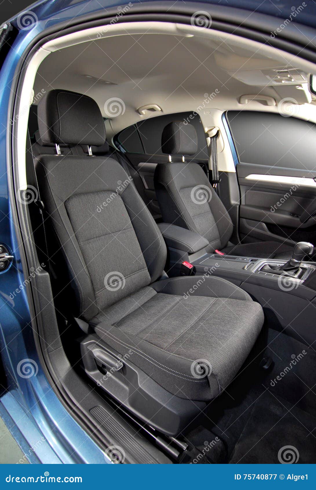 Front car seats stock image. Image of interior, dashboard - 75740877