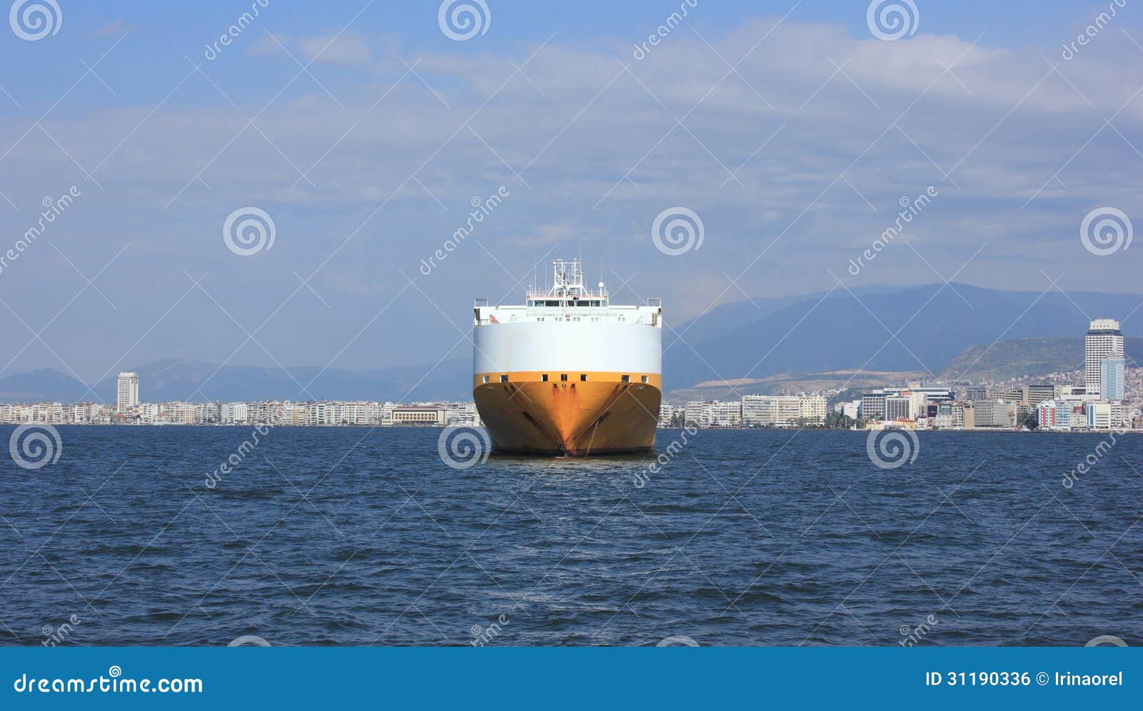 Front of cargo ship stock photo. Image of float, nose - 31190336