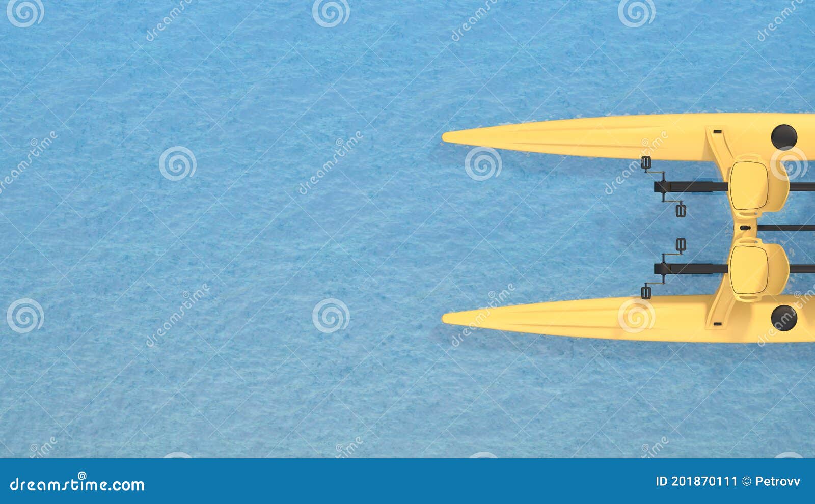 In Front of the Catamaran Top View Stock Illustration - Illustration of ...