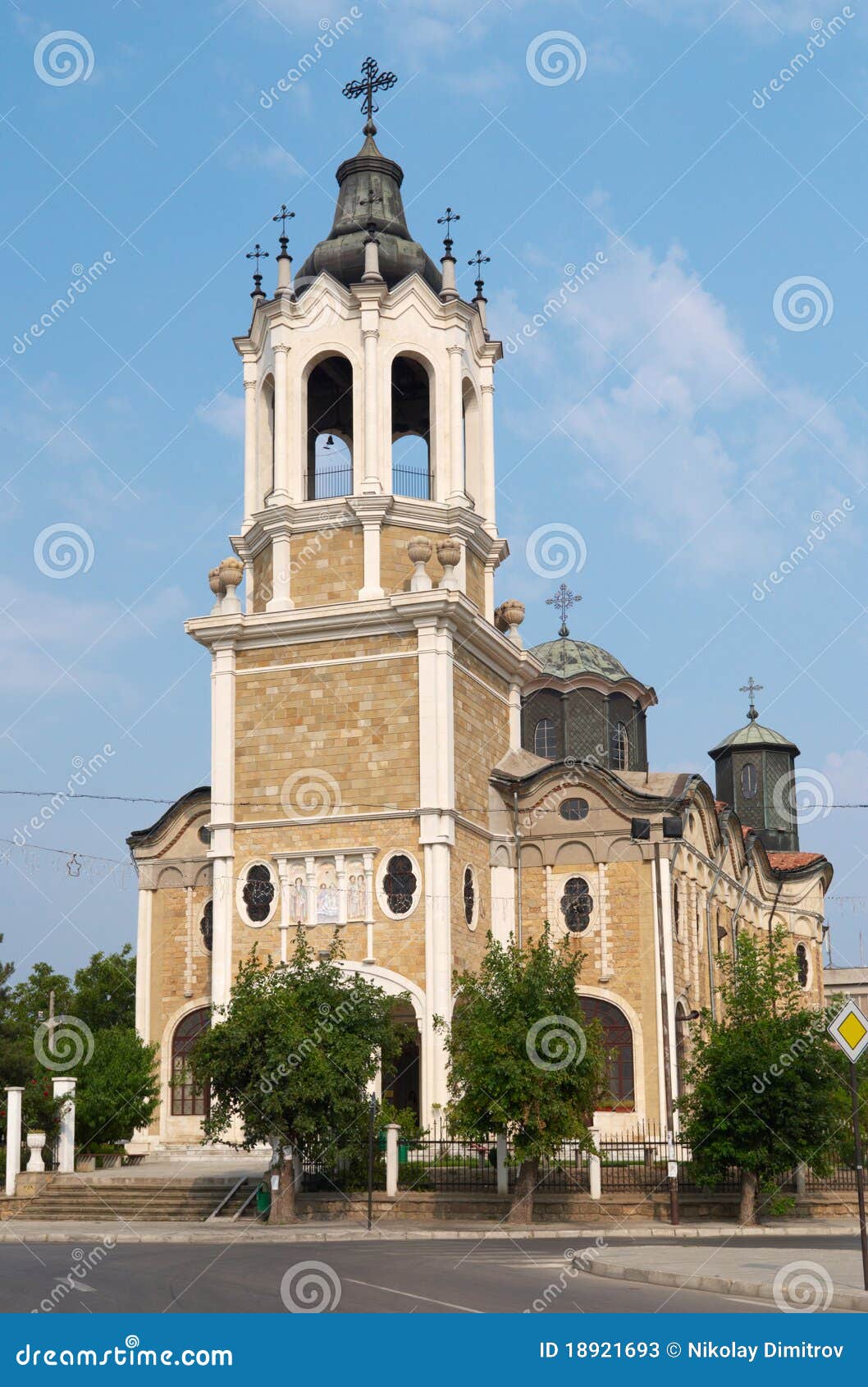 Front of the Church in Svishtov, Bulgaria Stock Image - Image of ...