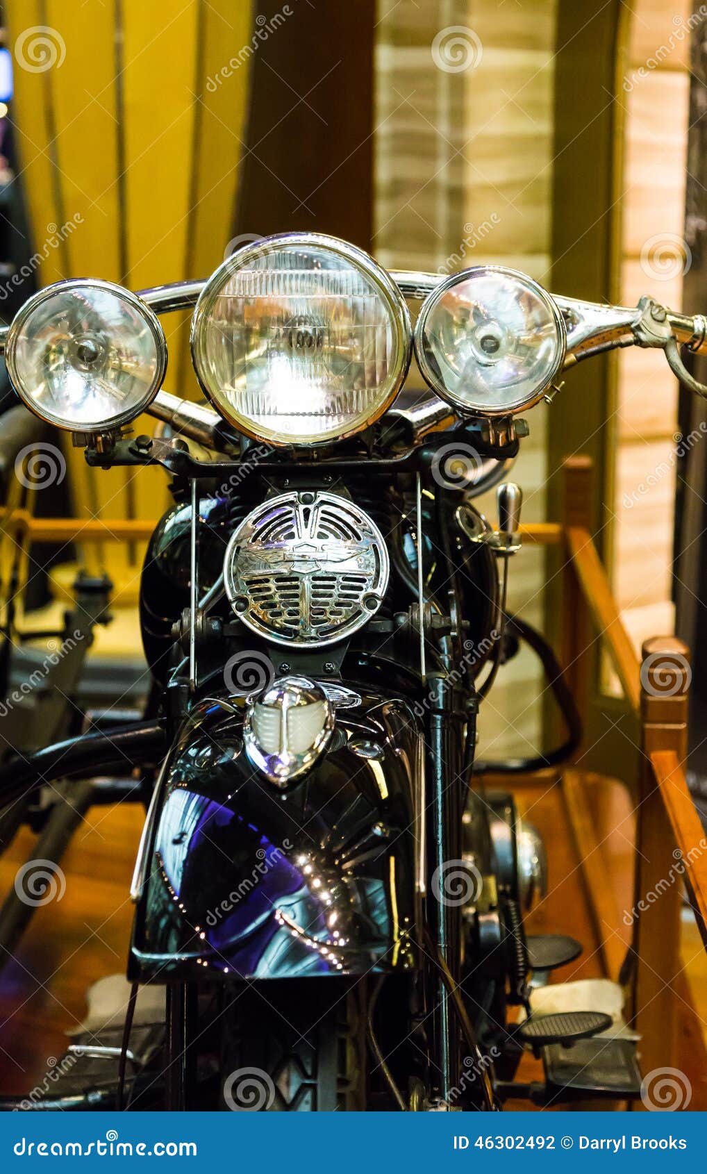 Front of Classic Motorcycle Stock Photo - Image of shiny ...
