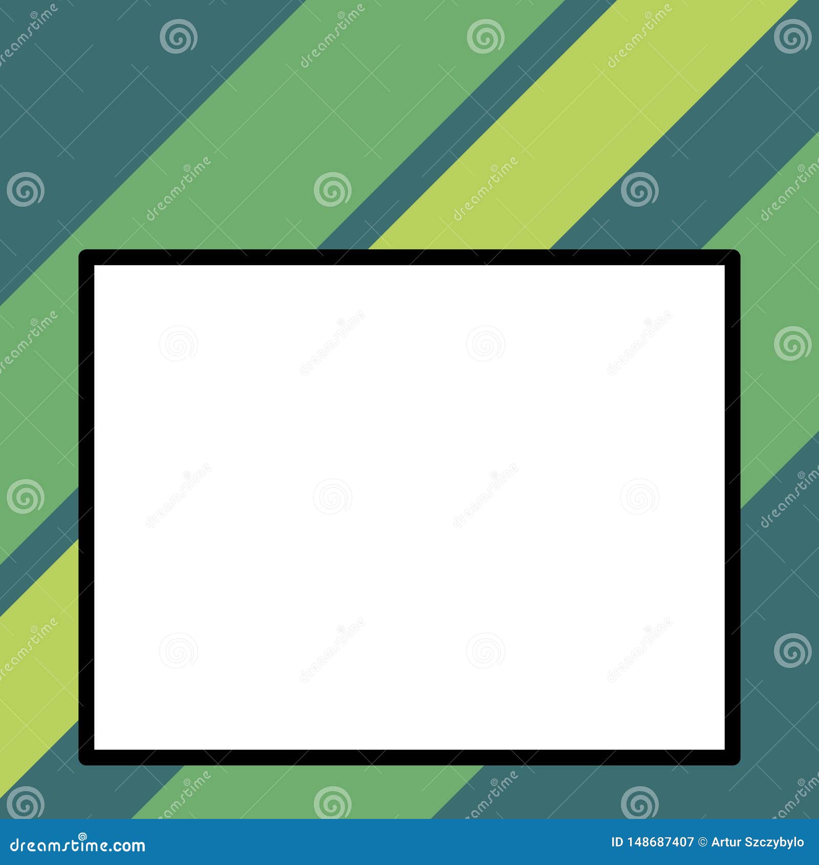 Front Close Up View Big Blank Rectangle Abstract Geometrical Background ...