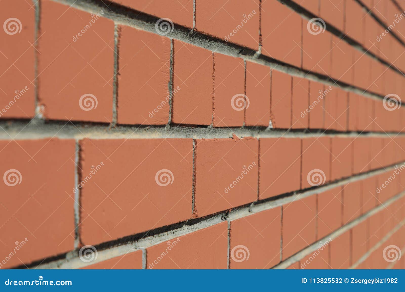 Front Close-up View of a Brick Wall at a 45 Degree Angle Stock Photo ...