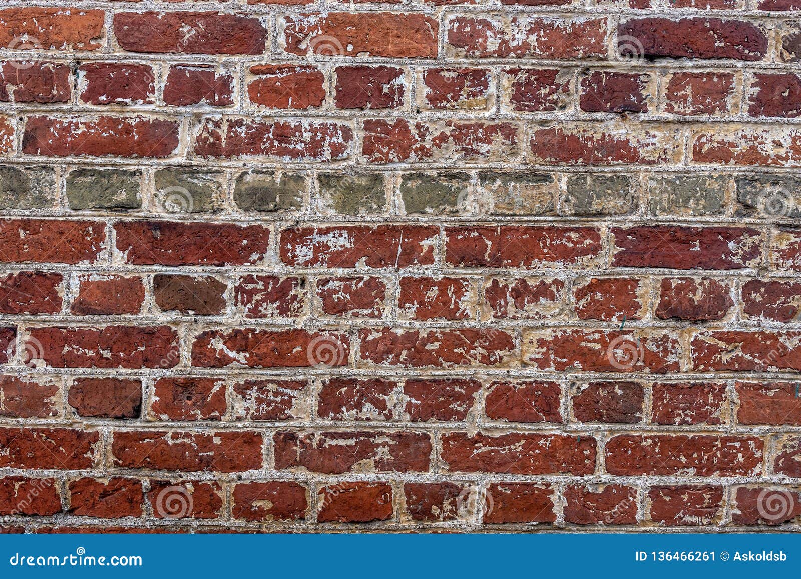 Front Close-up View of a Old Brick Wall Stock Image - Image of ...