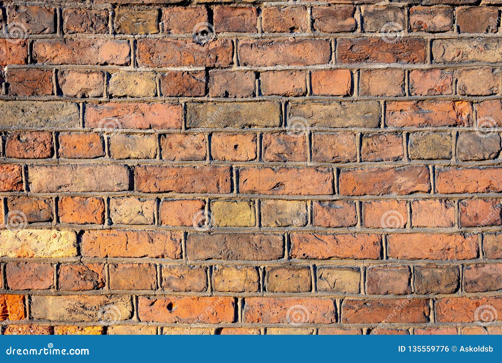 Front Close-up View of a Old Brick Wall - Image Stock Photo - Image of ...