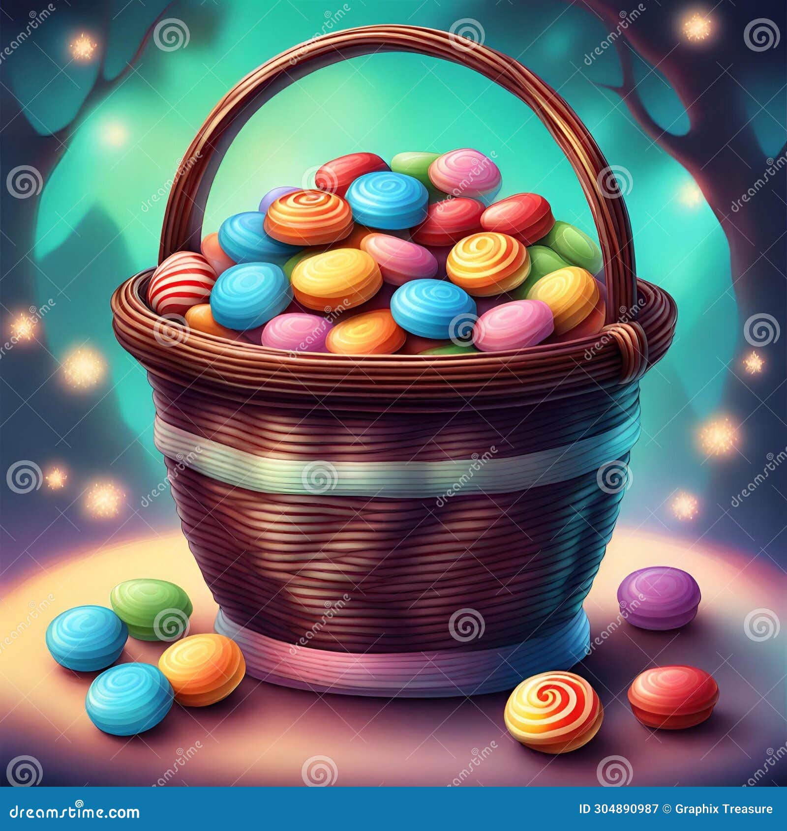 Front Close View Candy Composition Different Colored Candies Generative ...