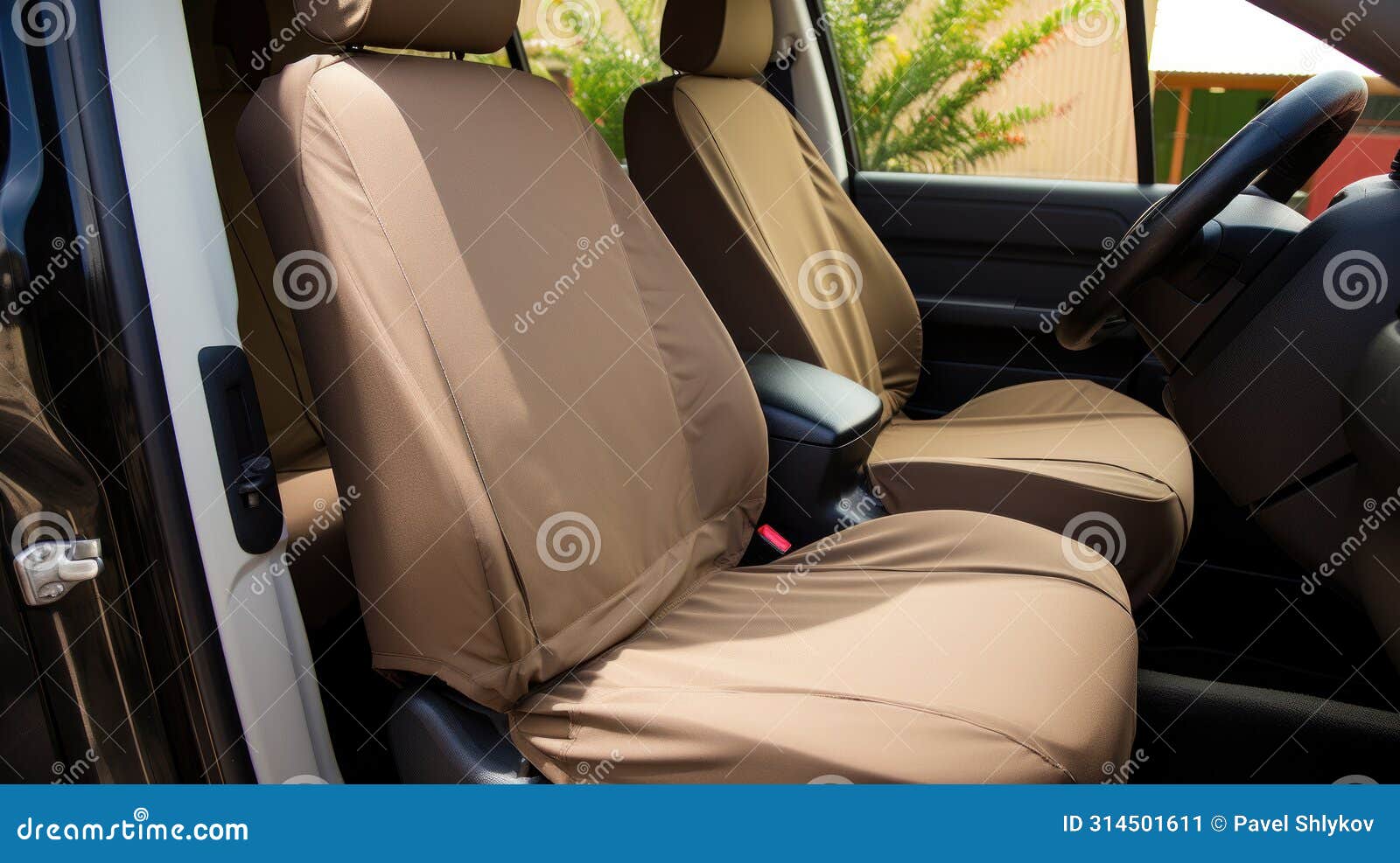 Front Cloth Car Seat Frontal View Stock Image - Image of comfort ...