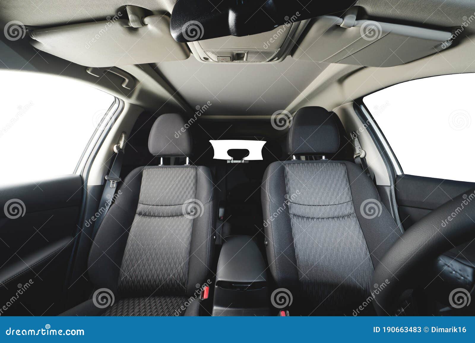 Front cloth car seat stock image. Image of cockpit, interior - 190663483