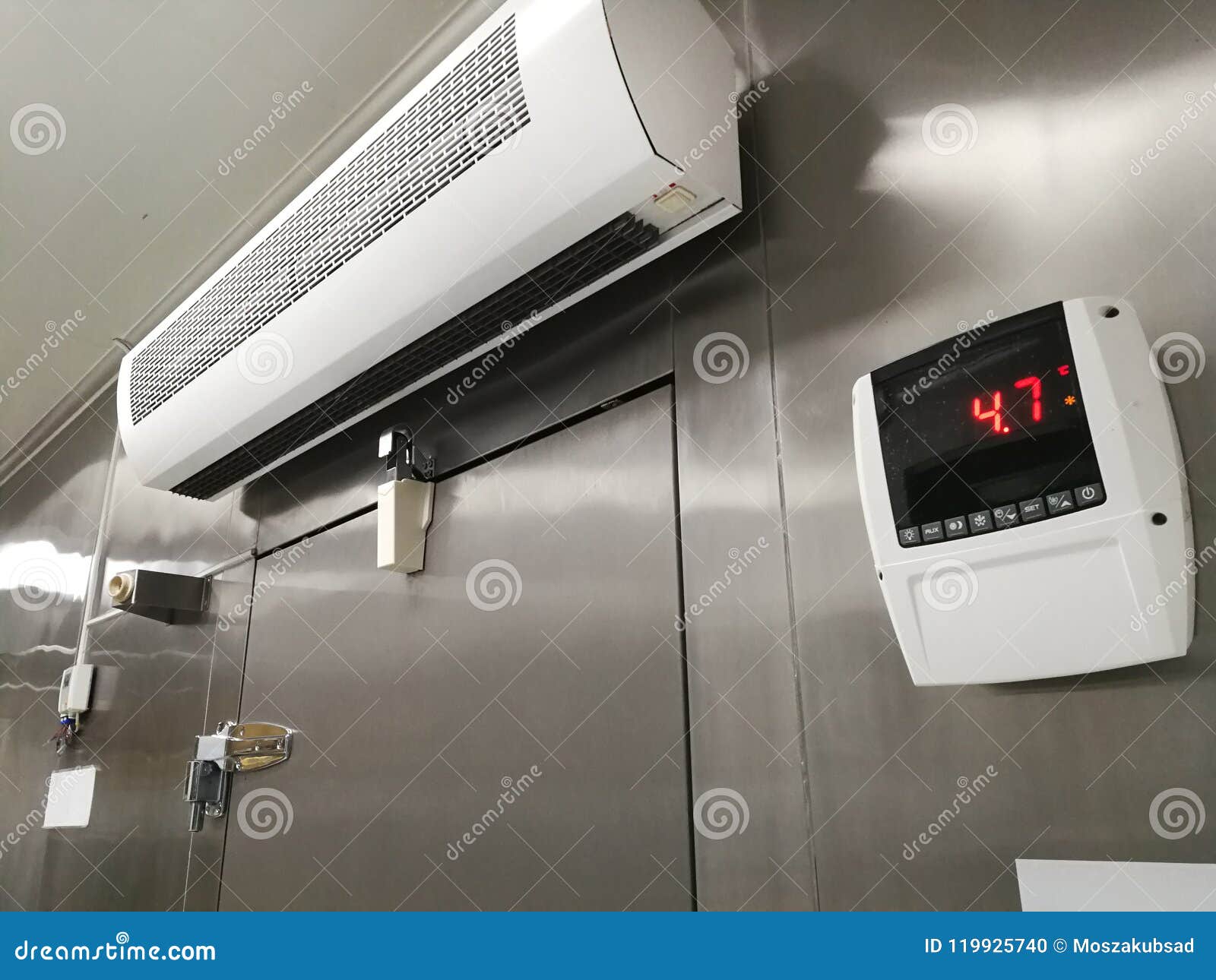 Front of Cold Storage Room stock photo. Image of electrical - 119925740