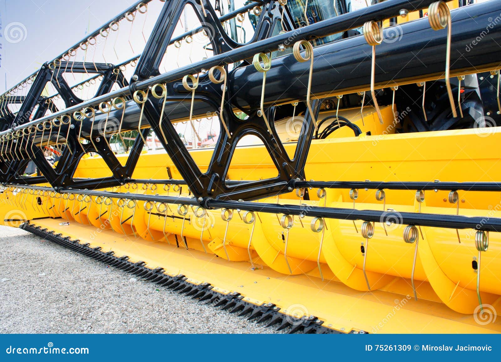 The Front of Combine Harvester Stock Image - Image of cultivating ...