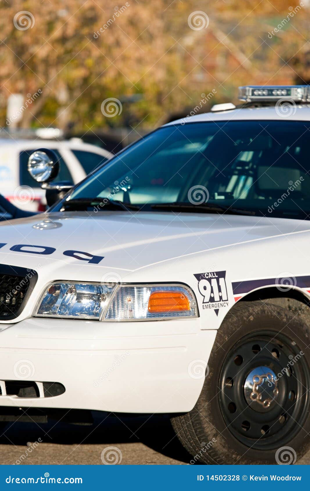 Front corner of police car stock photo. Image of selective - 14502328