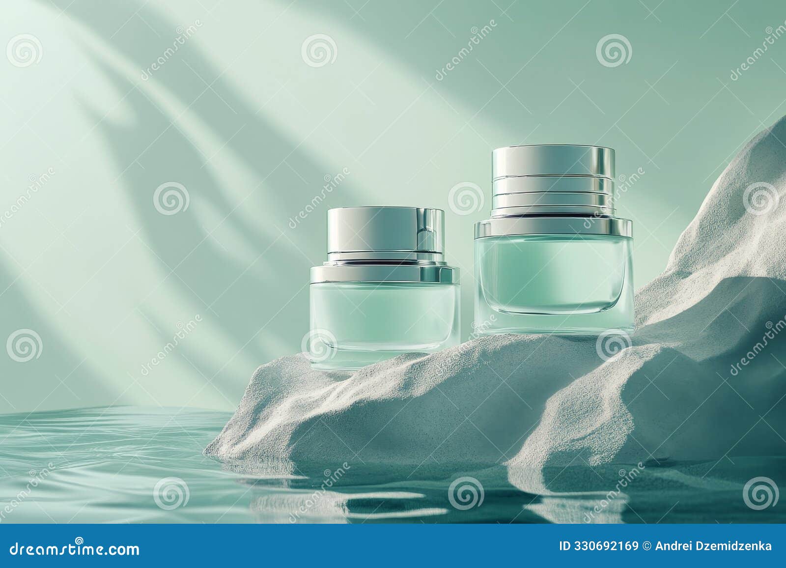 The Front of Cosmetic Cream Bottles is Shown on a Colorful Background ...