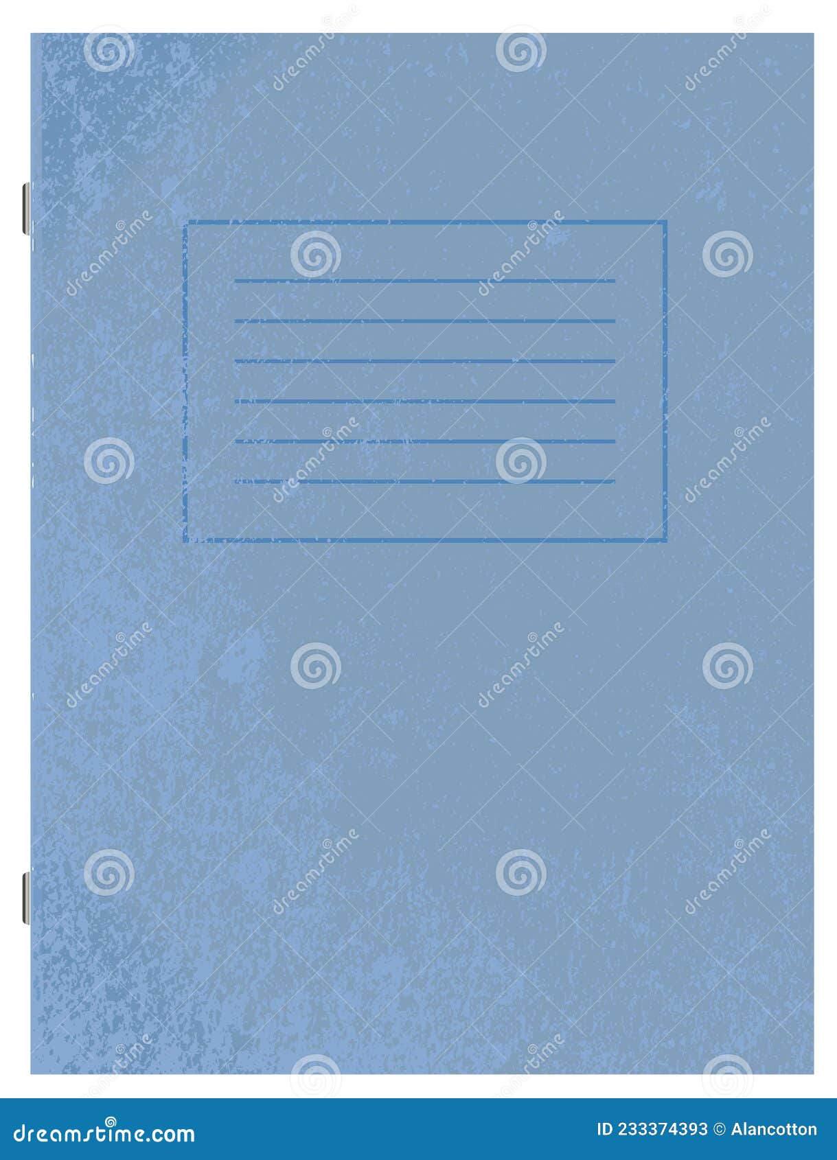 Old School Exercise Book stock vector. Illustration of dirty - 233374393