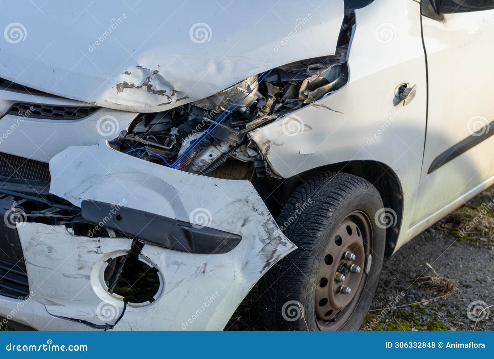 Front Damage To the Car after an Accident Stock Photo - Image of smash ...