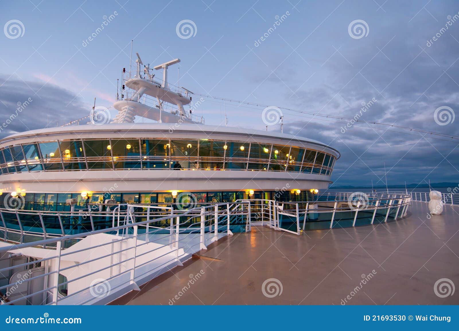 Front deck of ship stock photo. Image of twilight, ship - 21693530
